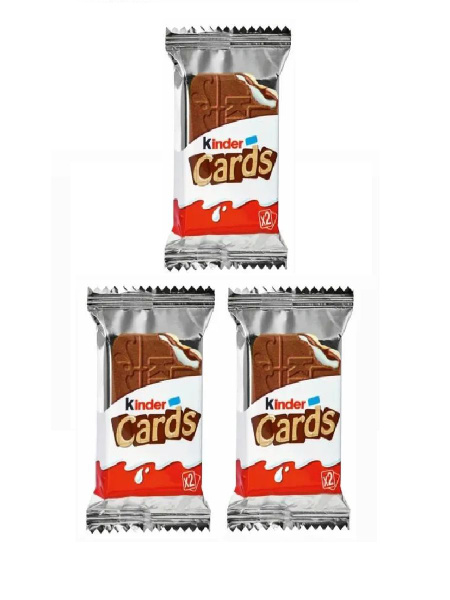 Печенье Ferrero Kinder Cards T2, 3 шт х 25,6 гр - купить с доставкой по ...