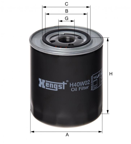 Фильтр масляный Hengst H40W02 - купить по выгодным ценам в интернет ...