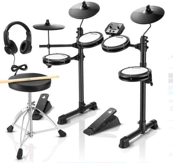 DONNER DED-80 Electric Drum Set 5 Drums 3 Cymbals электронная ударная ...