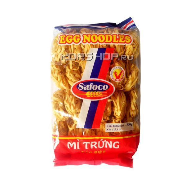 Вьетнамская яичная лапша Safoco, гнезда, премиум класса, 500 г ...