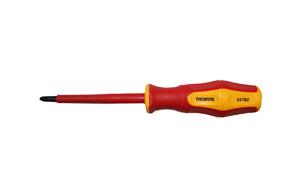 Отвертка крестовая диэлектрическая THORVIK VDE 1000 v PH2x100 мм ...