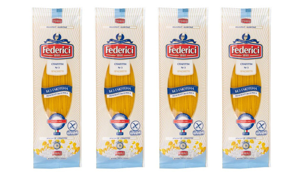 Макаронные изделия FEDERICI №003 Спагетти БЕЗ ГЛЮТЕНА 250г*4шт. - купить с доставкой по выгодным ...