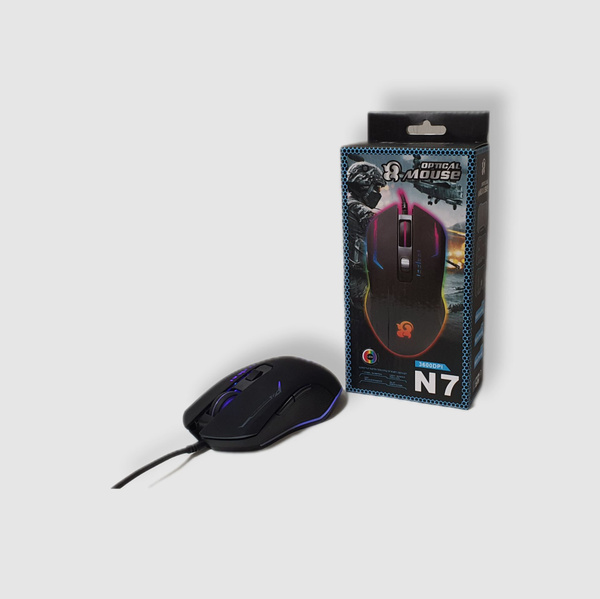 Игровая мышь для ПК Optical Mouse N7, 6 кнопок, 2400 DPI, черный ...