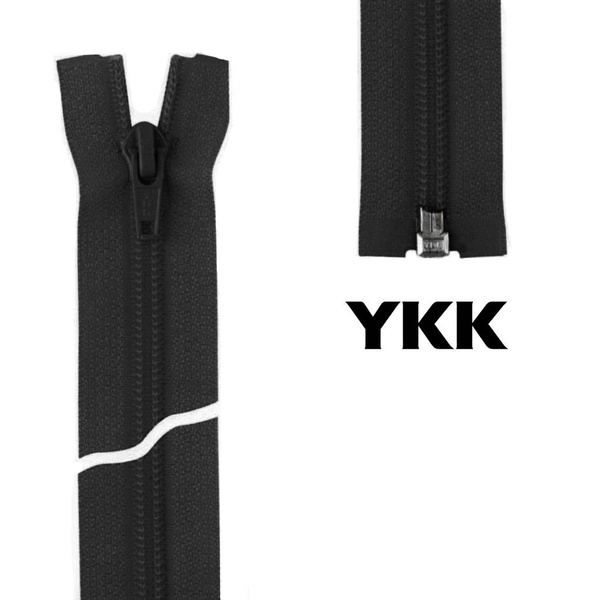 Застежка-молния витая тип 5 (6,50мм), разъемная, длина 65см, YKK (580 черный) - купить с ...