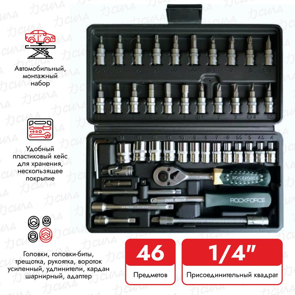 Набор инструментов Rockforce RF-2462-5, 46 предметов - купить по выгодной цене в интернет ...