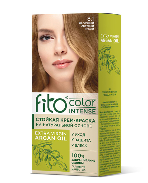 Fito Cosmetic / Стойкая крем-краска для волос Fito Color Intense Фитокосметик, Песочный светлый ...
