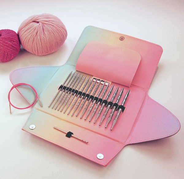 Набор длинных круговых спиц Addi Click - Unicorn Lace Long Tips, 14 см ...