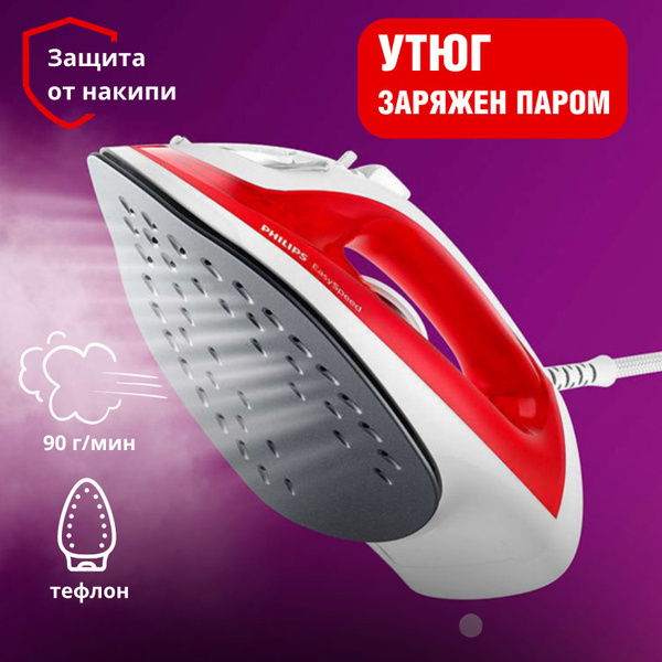 Утюг Philips GC1742/40 Тефлоновое покрытие - купить по выгодной цене в ...
