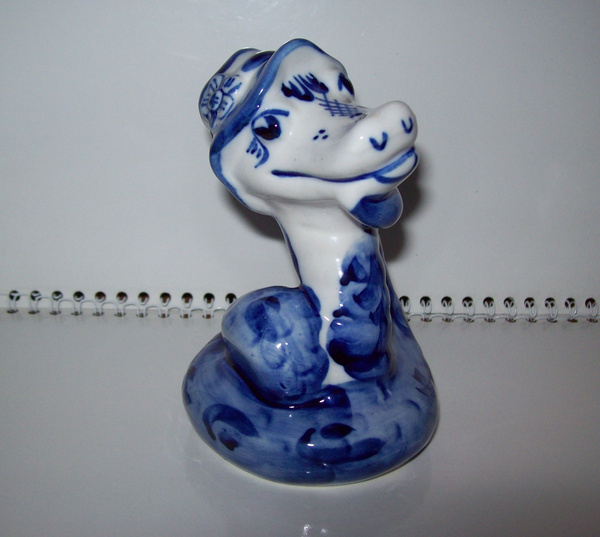 ГЖЕЛЬ Винтажная Коллекционная Статуэтка ЗМЕЯ Ручная работа купить по выгодной цене в