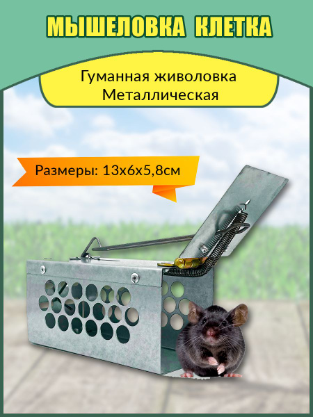 Мышеловка Клетка, живоловка прямоугольная металлическая Зарница ...