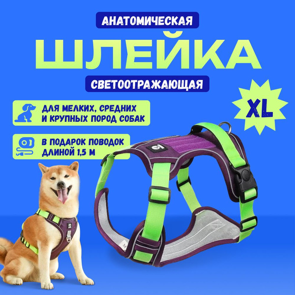Анатомическая шлейка для собак крупных пород, размер XL - купить с ...