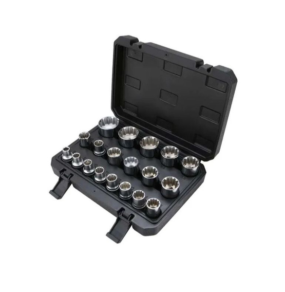 Набор торцевых головок 1/2", 12-ти гранных, 19 предметов "Gear Lock" ARNEZI R0381019 - купить с ...