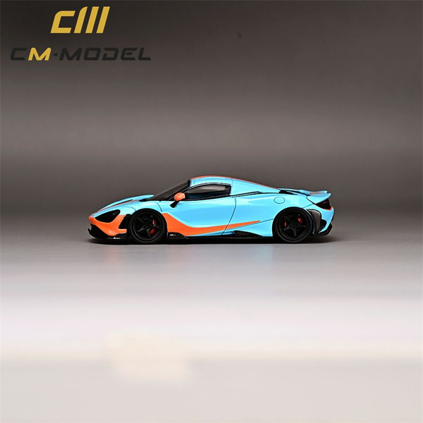 Машинка CM Model 1:64 McLaren 765LT blue gulf die cast alloy car model ...