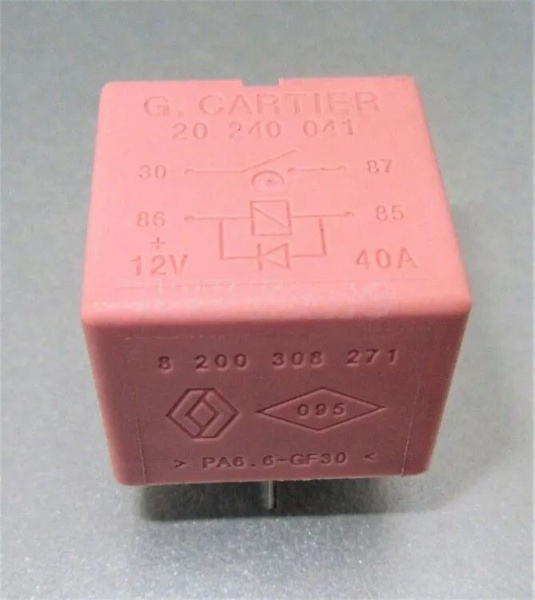 Реле электрические12V 40A (4 контакта) Рено Логан, Сандеро, Лада ...