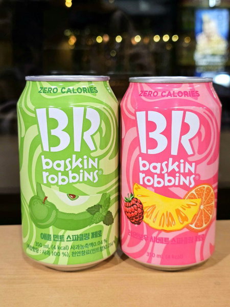 Газированные напитки Baskin Robbins 2 вкуса х 350 мл , Южная Корея ...