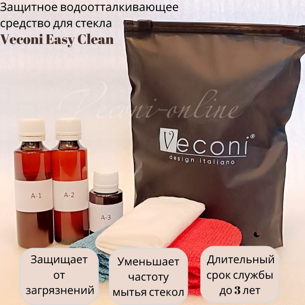Средство Veconi Easy Clean для душевых ограждений/антикапля для душевых ...