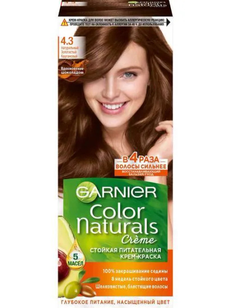 Garnier Краска для волос женская Color Naturals, 110 мл, тон 4.3 ...