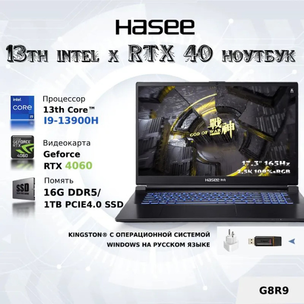 Игровой ноутбук Hasee G8R9, черный купить по низкой цене: отзывы, фото ...