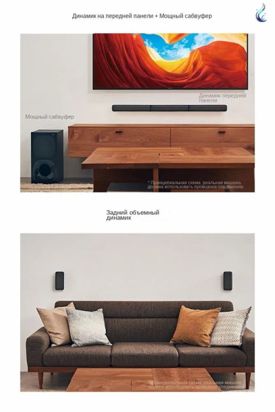 5.1-канальный саундбар Sony HT-S40R Dolby Sound Wireless Surround Back ...