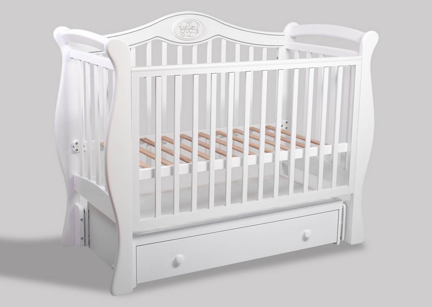 Кроватка детская Baby-Luce Умка М белая серебро — купить в интернет ...