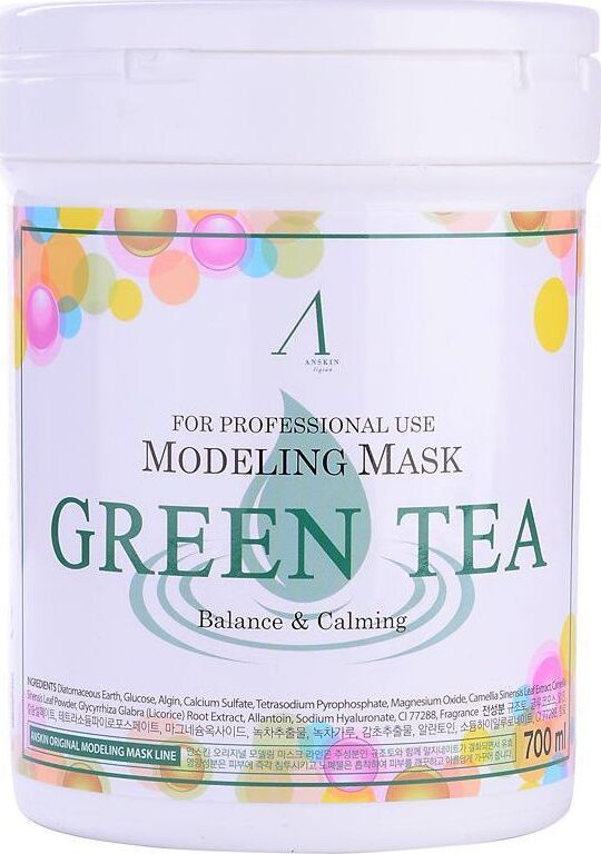 ANSKIN Маска альгинатная для лица успокаивающая с зеленым чаем Green ...