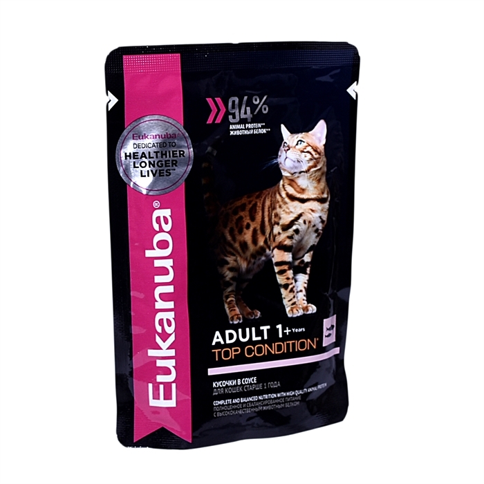 Eukanuba Cat Консервированный корм для взрослых кошек, с лососем в ...
