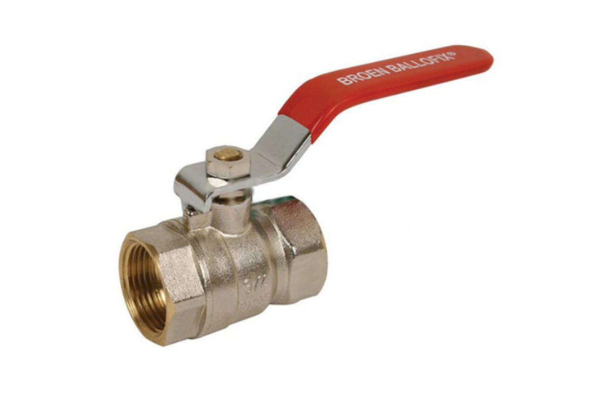 Шаровой кран латунный 1 1/2" ВР, ручка-рычаг, Broen Ballofix 34970B ...