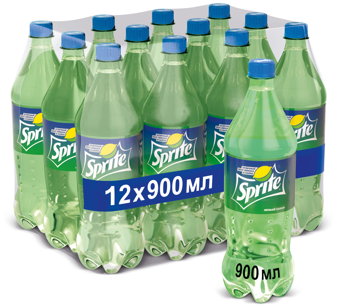 Газированный напиток Sprite Спрайт, 0,9 л х 12 шт — купить в интернет ...