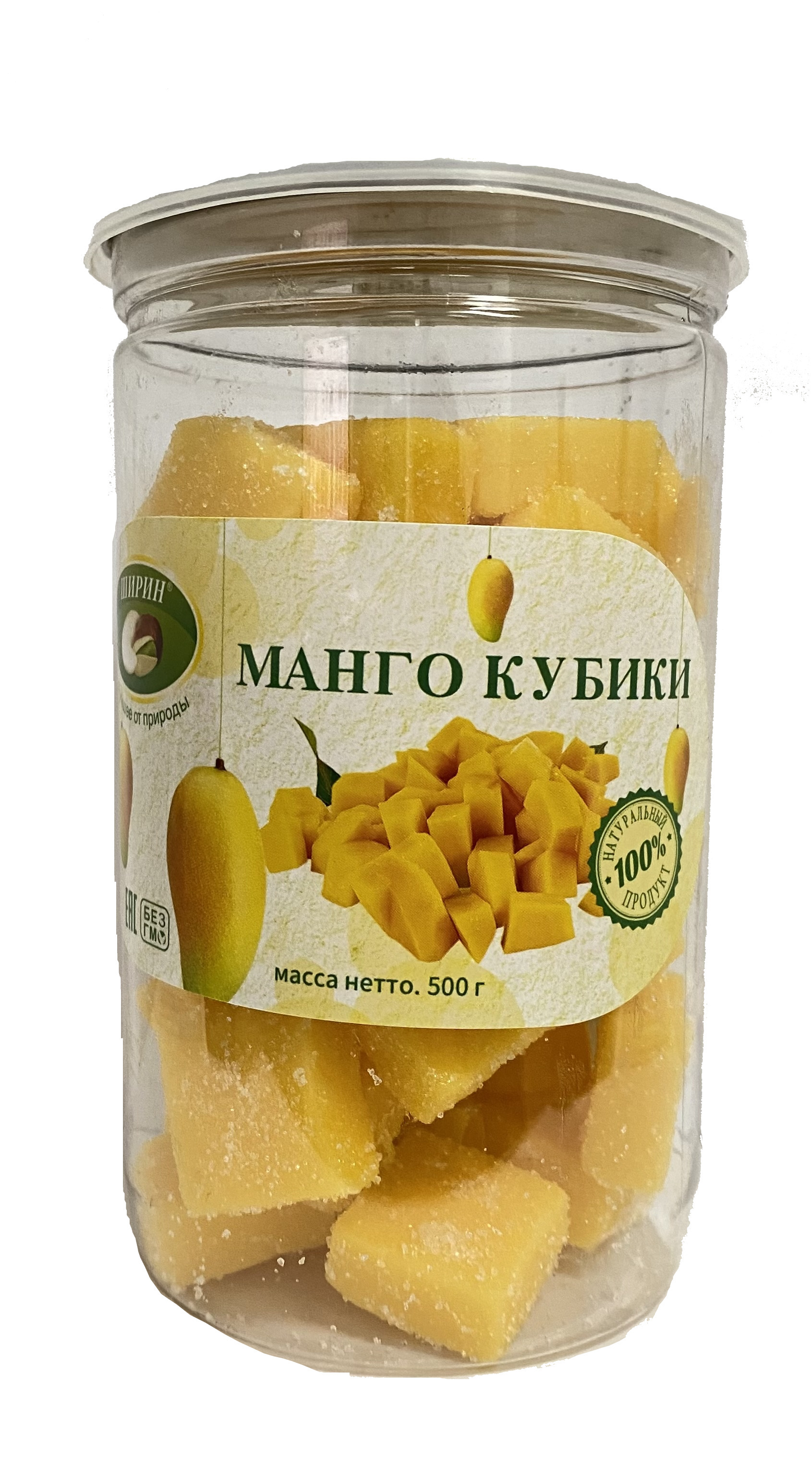 Жевательные конфеты из манго, манго кубики в банке Percosto, 500 г ...