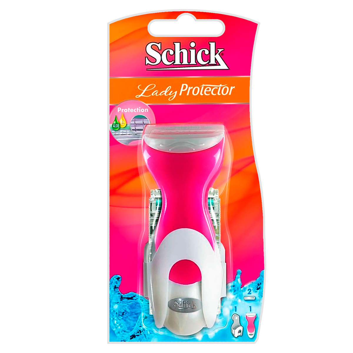 Schick Бритва "Lady Protector Plus" 2-лезв., увл.полоска, плавающая ...