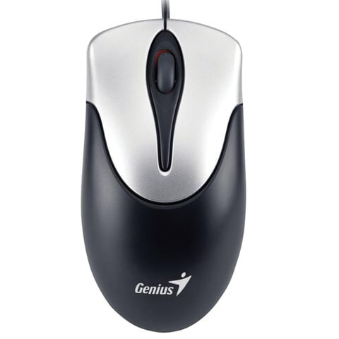 Мышь проводная Genius оптическая проводная NetScroll 100 V2, USB, 2 ...