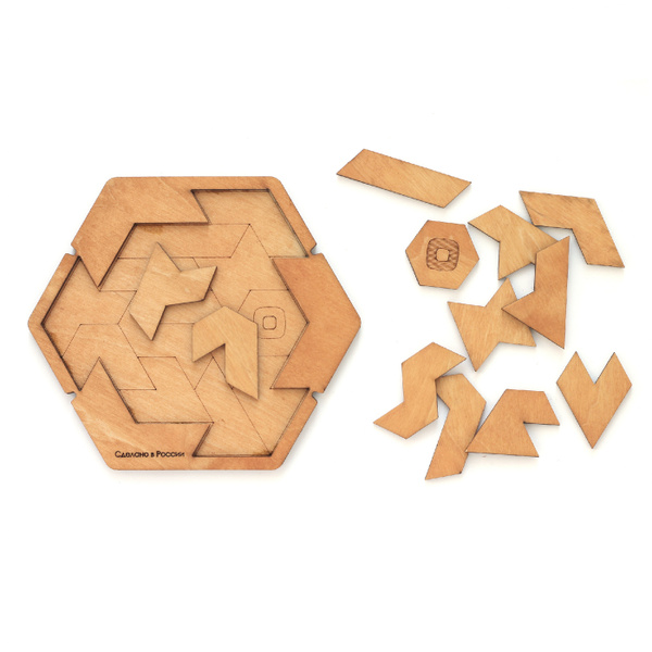 Гексатрион, логическая игра (IQ пазл) из дерева. RADGER - купить с ...