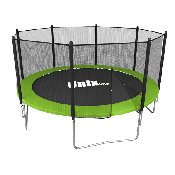 Батут каркасный UNIX Line Simple 12 ft Green (outside) - купить по ...