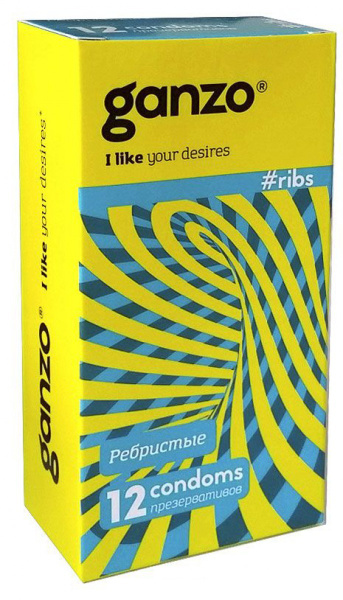 Презервативы GANZO RIBS No12 Ребристые, ganzo-21012 - купить с ...