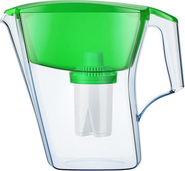 Фильтр-кувшин Аквафор Лайн, зеленый, прозрачный, смягчение воды, грубая ...
