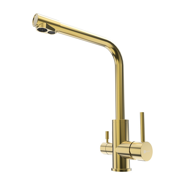 Смеситель Lemark LM5061БМК_30 Нержавеющая сталь Аэратор, С краном для питьевой воды - купить по ...