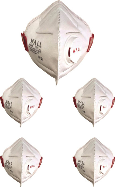 Wall Респиратор универсальный, FFP3, размер Универсальный, 5 шт. - купить с доставкой по ...