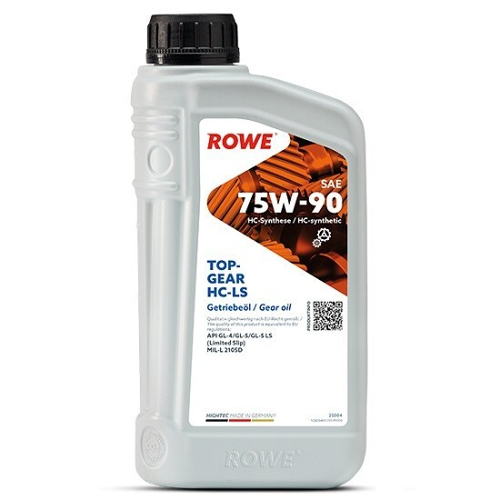 Rowe HIGHTEC TOPGEAR SAE 75W-90 HC-LS, GL4/GL5/GL5 LS (Limited Slip) НС-синтетическое 1л. купить ...