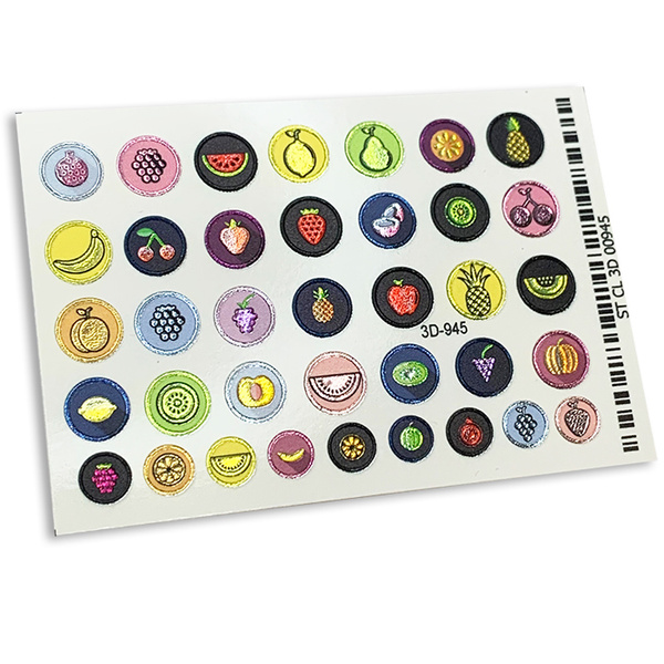 Anna Tkacheva, 3D Crystal водные наклейки для ногтей Фрукты и Ягоды, 3D-945-CL - купить с ...