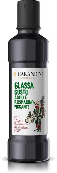 Соус-крем бальзамический CARANDINI GLASSA gusto AGLIO E ROSMARINO ...