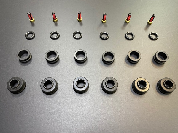 Комплект колечек топливной форсунки на 6 штук Mitsubishi 6G72 - FIRK ...