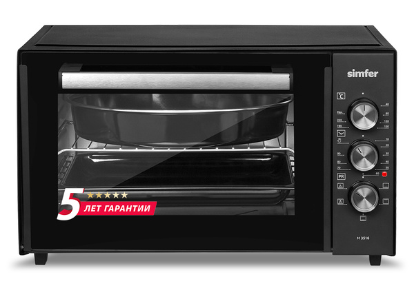 Мини-печь Simfer M3516, черный, 35 л купить c доставкой на OZON по низкой цене (246269632)