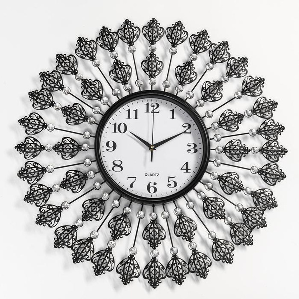 Часы настенные интерьерные серия Ажур Сияние страх плавный ход D 57 см циферблат 22 см