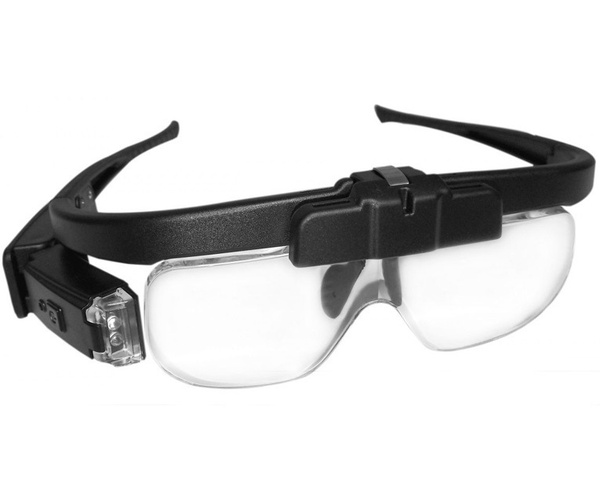 Лупа Kromatech налобная 1,5/2/2,5/3,5/4/4,5x, аккумуляторная, с подсветкой (2 LED) 11642DC ...