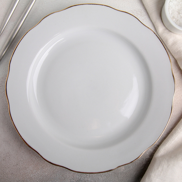 Тарелка Дулёвский фарфоровый завод, Фарфор, диаметр 24 см - купить по ...