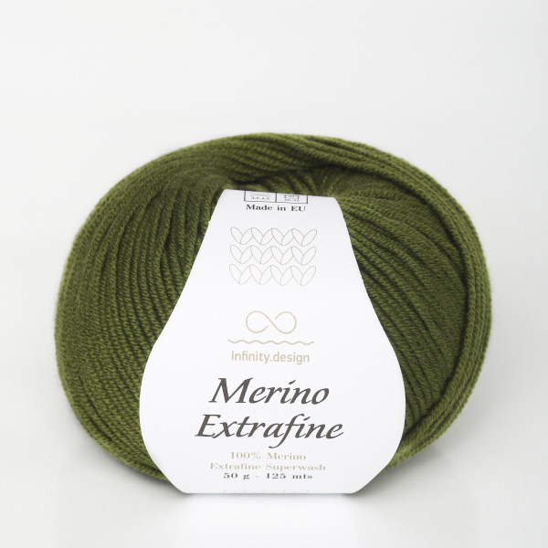 Пряжа для вязания Infinity Design Merino Extrafine (9553 Olive ...