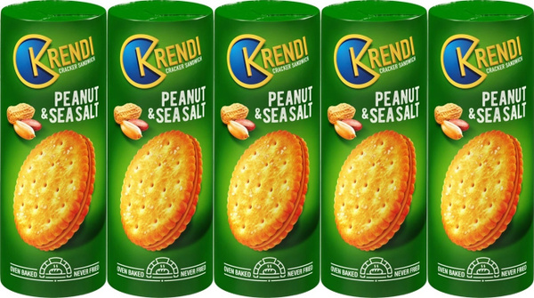 Krendi, крекер-сэндвич Peanut&sea salt, 5 шт по 170 г - купить с ...