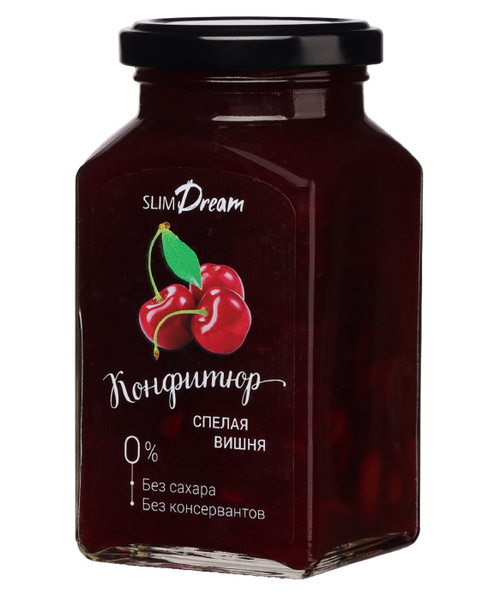 Конфитюр "Вишня" без сахара Slim Dream 300 гр купить на OZON по низкой ...