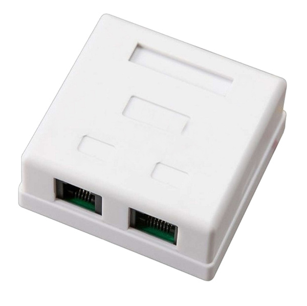 Итнернет розетка PREMIER-AV 2 порта, накладная, интернет RJ45 5е UTP ...