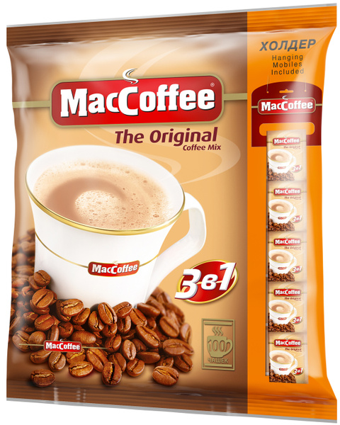 Кофейный напиток MacCoffee Мак 3в1 Оригинал, 100 шт по 20 г купить на ...